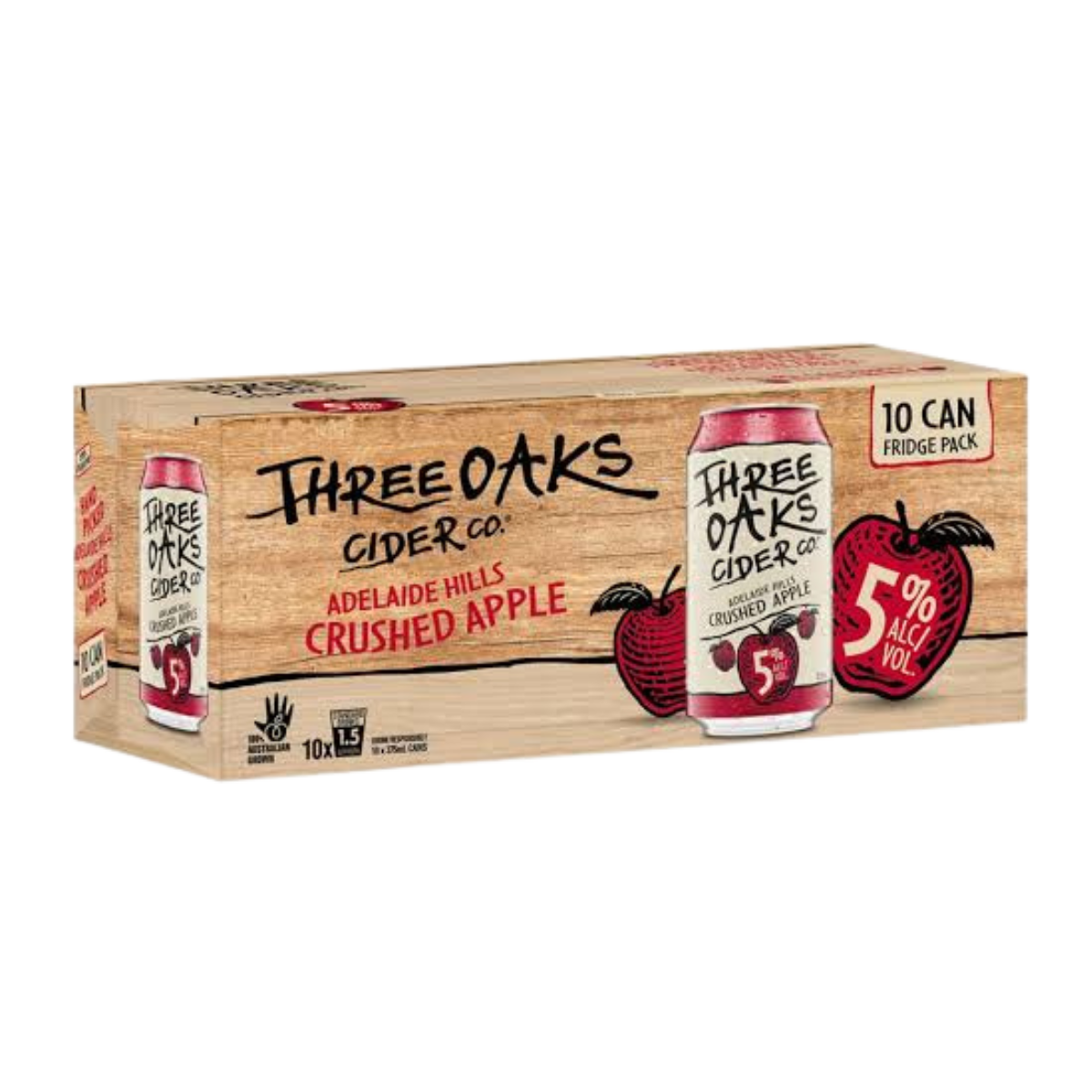 Three Oaks Original Apple Cider 5% 10x375ml Cans – The Booz